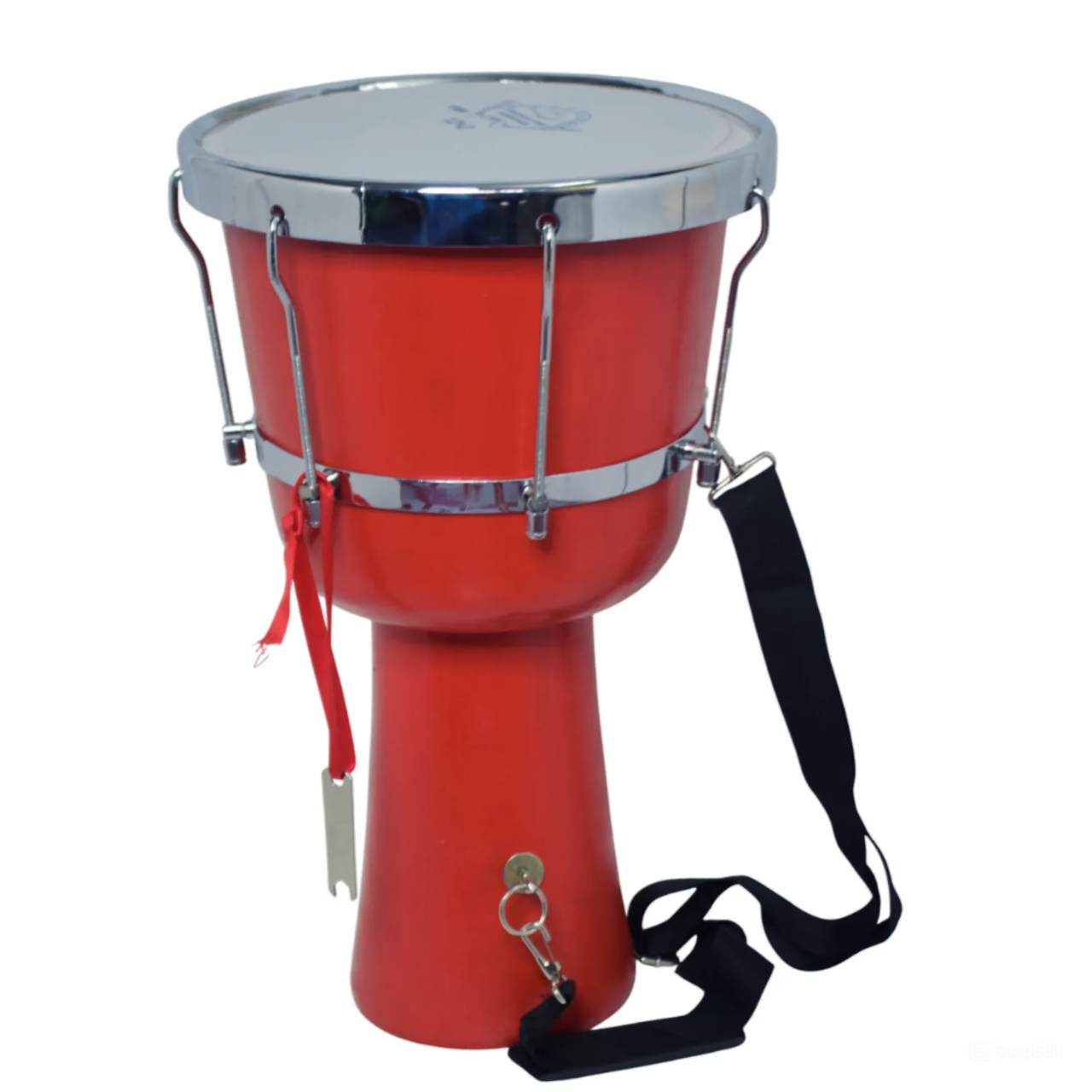 Isckon Mayapur Fiber Djembe ( Nut Bolt, Fiber Body Djembe ) Colour- Red ...